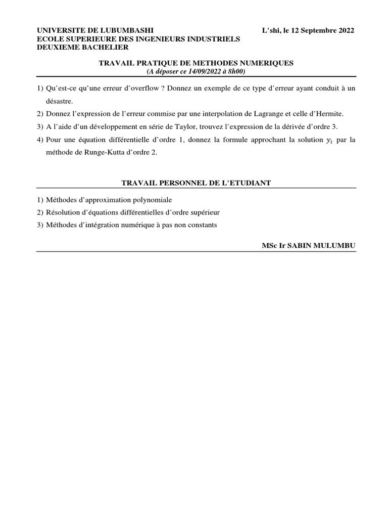 Tp&Tpe Bac2 Esi 2022 | PDF