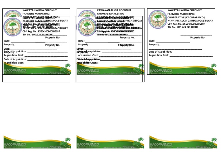 PROPERTY STICKER I | PDF