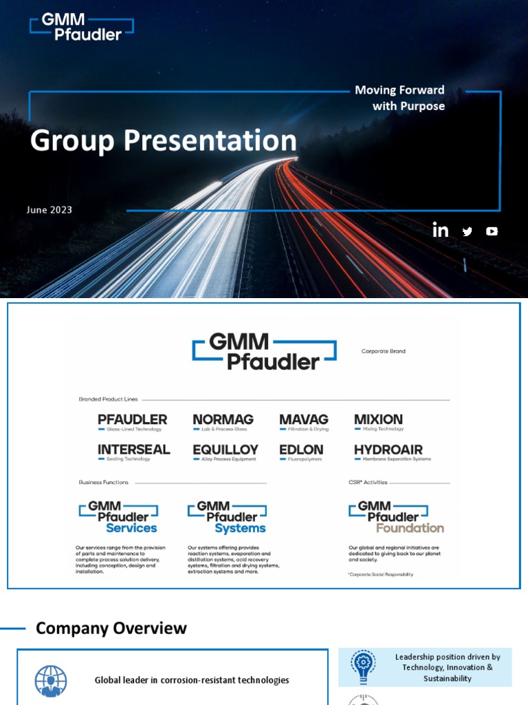 GMM Pfaudler Group Presentation | PDF