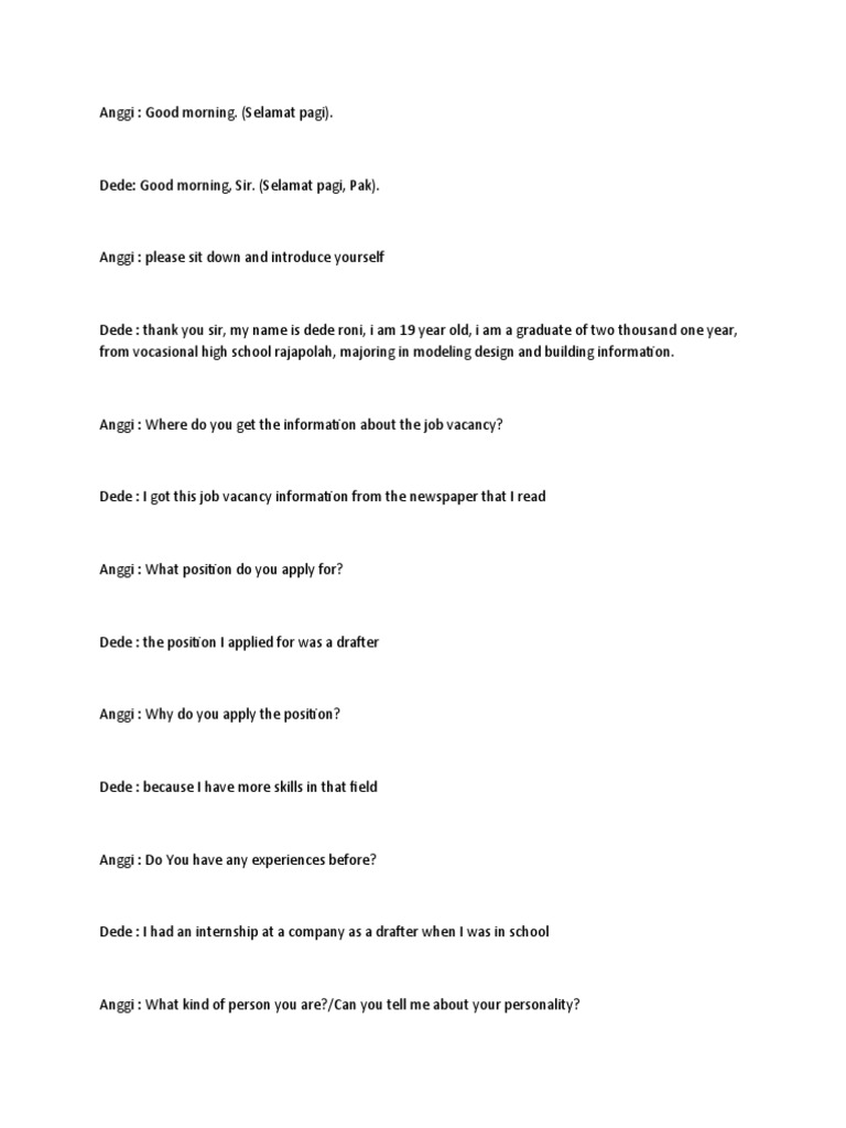 teks interview | PDF