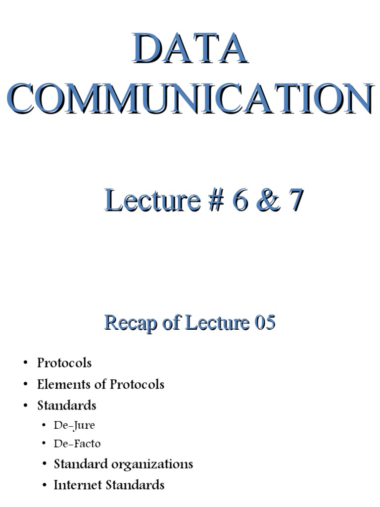 DC-Lec-06 & 07 (OSI Model) | PDF | Computers | Technology & Engineering