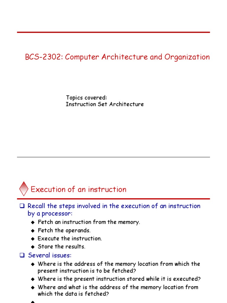 Instruction Set | PDF | Central Processing Unit | Digital Electronics
