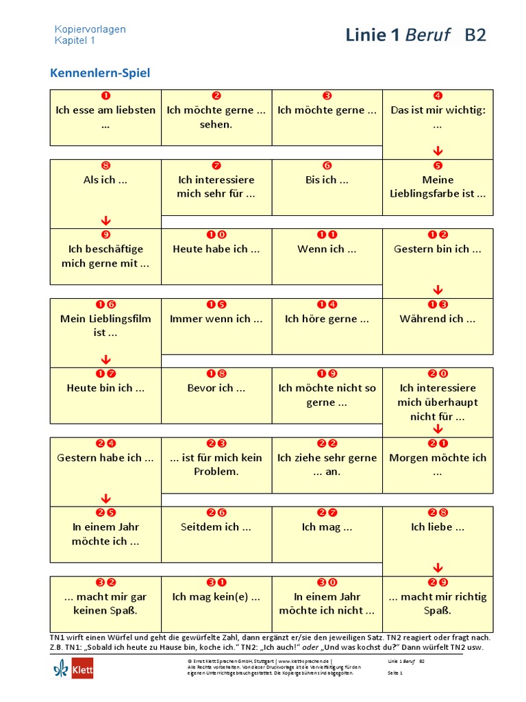 Linie1Beruf B2 Kopiervorlagen 2 | PDF