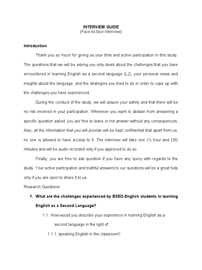 interview guide validation sheet | PDF