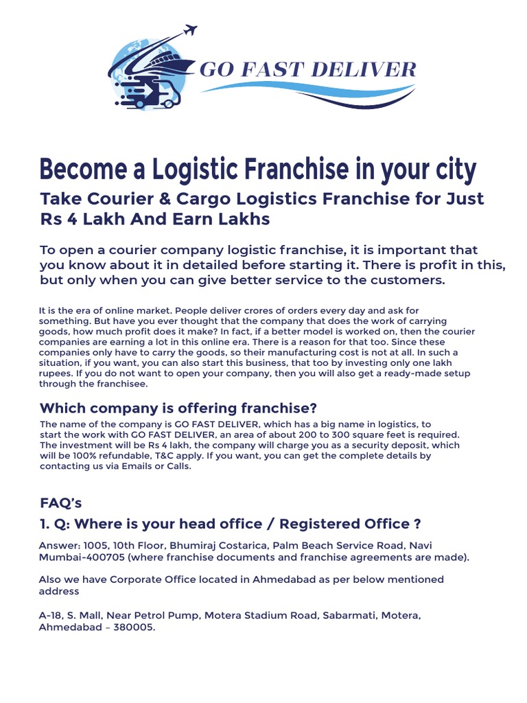 Franchise Faq | PDF | Franchising | Cargo