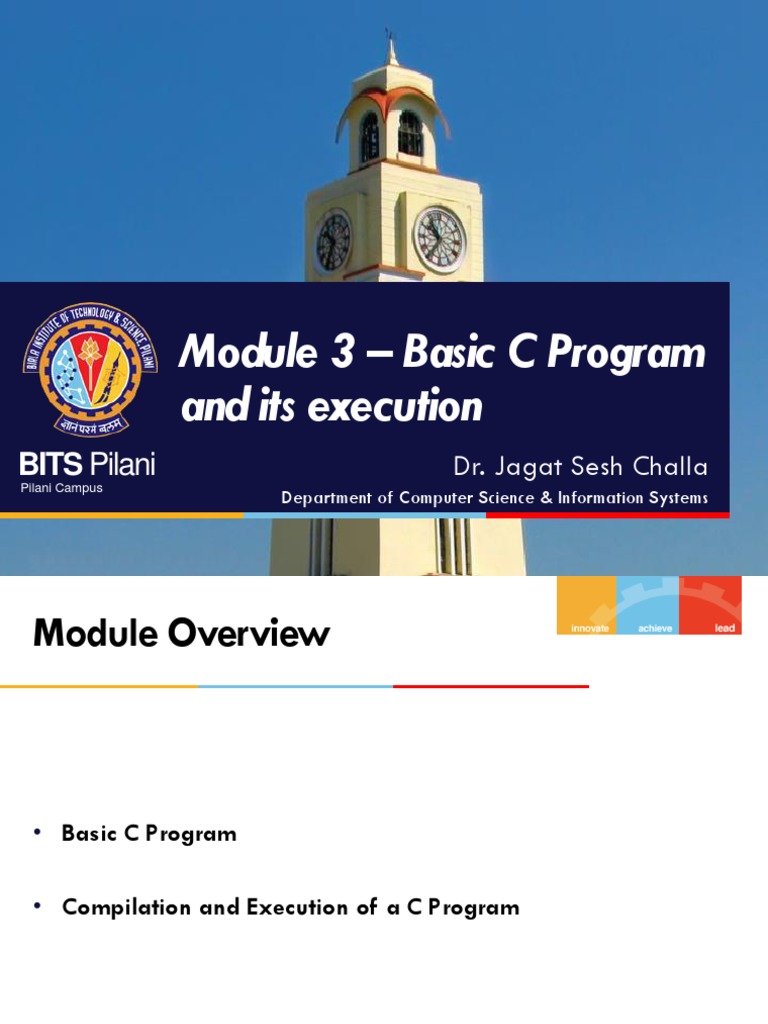 Module 3 Basic C Program Its Execution Pdf Programming Computer Program