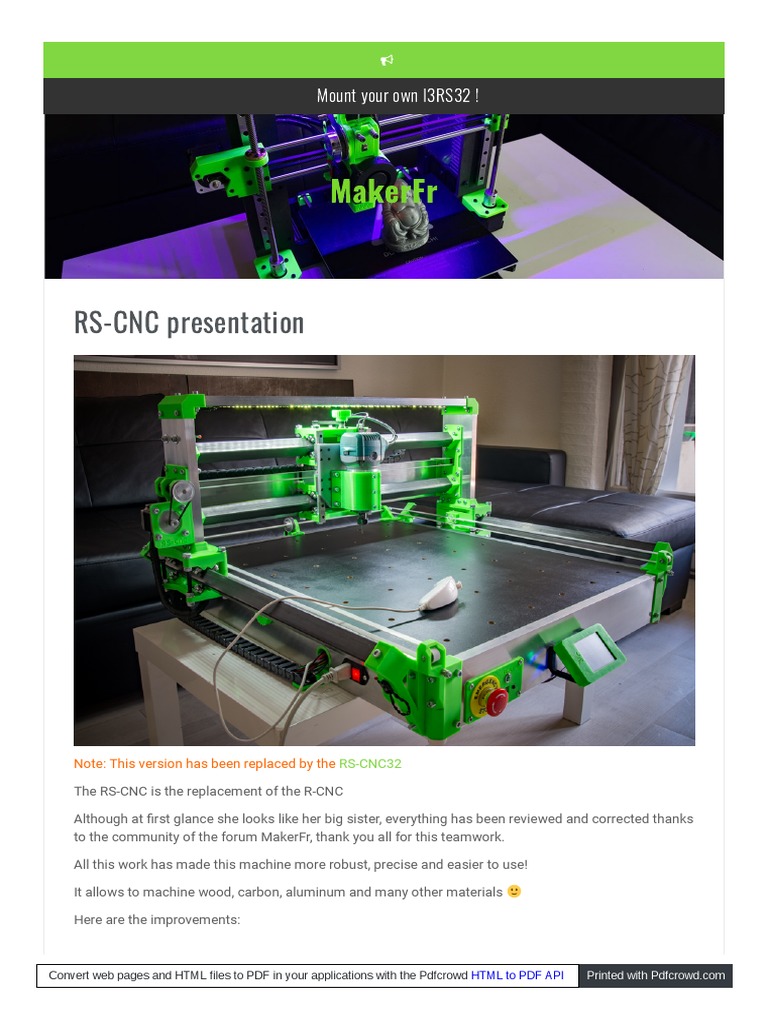 WWW Makerfr Com en CNC Rs CNC Presentation Rs CNC | PDF | Computing