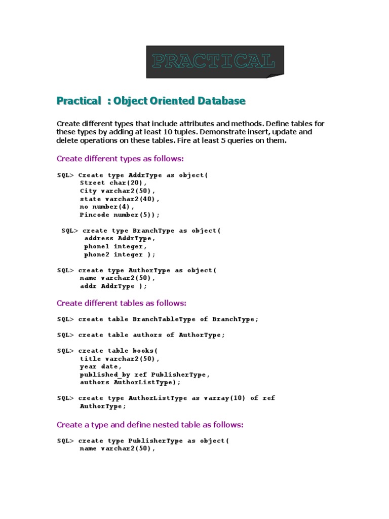 Code Pdf Object Computer Science Table Database