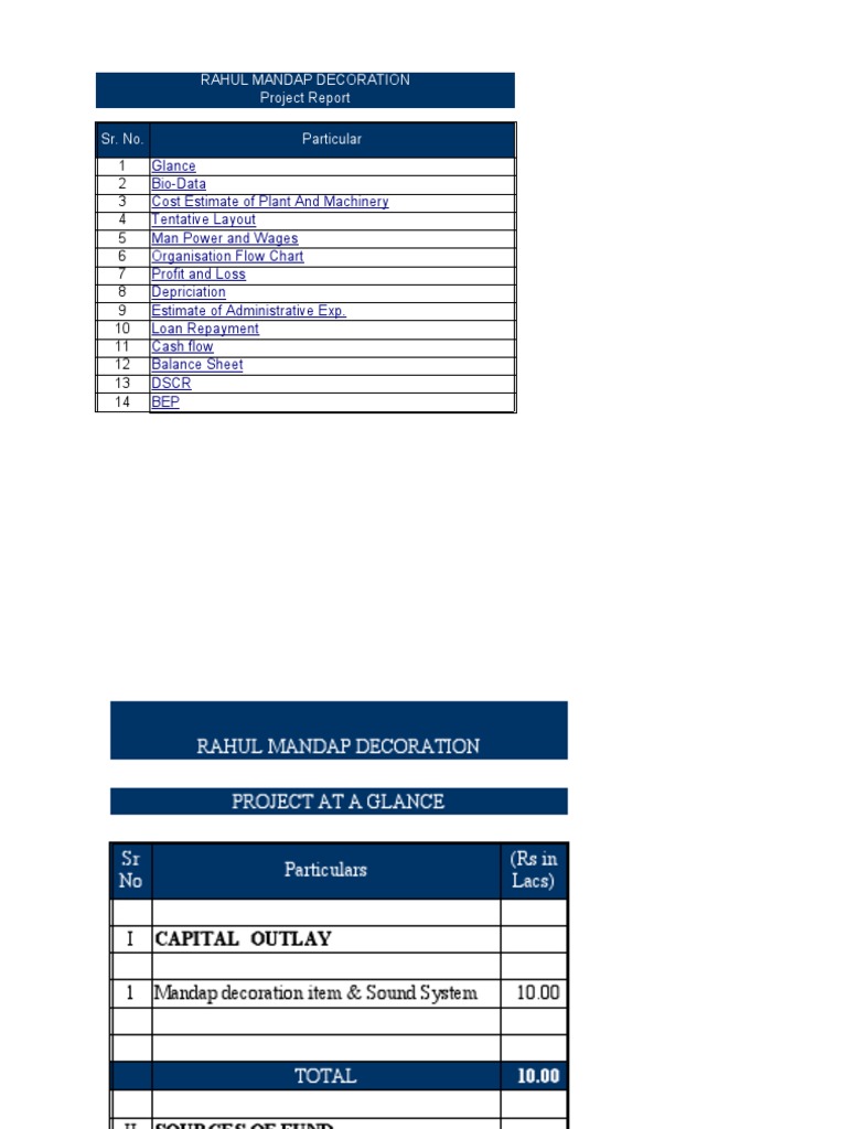Rahul Mandap Decoration Report | PDF | Debt | Loans
