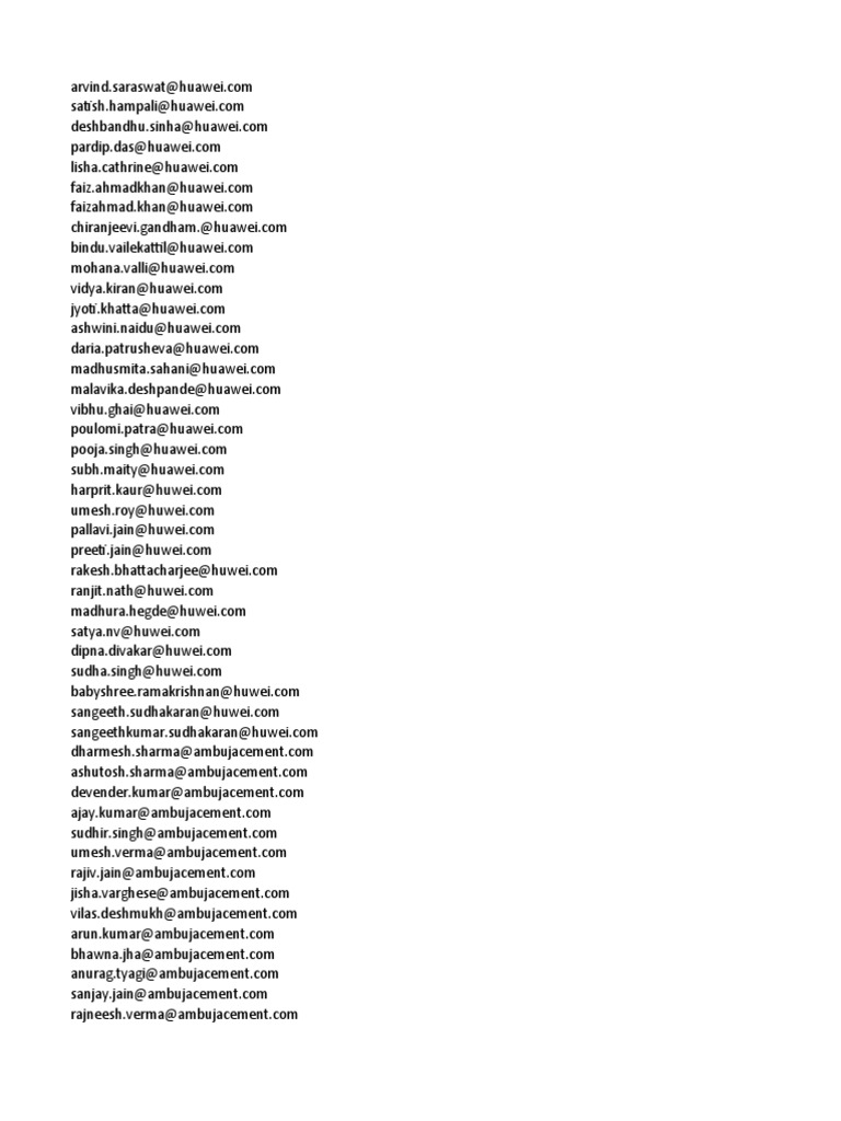 Ritu Email Ids | PDF