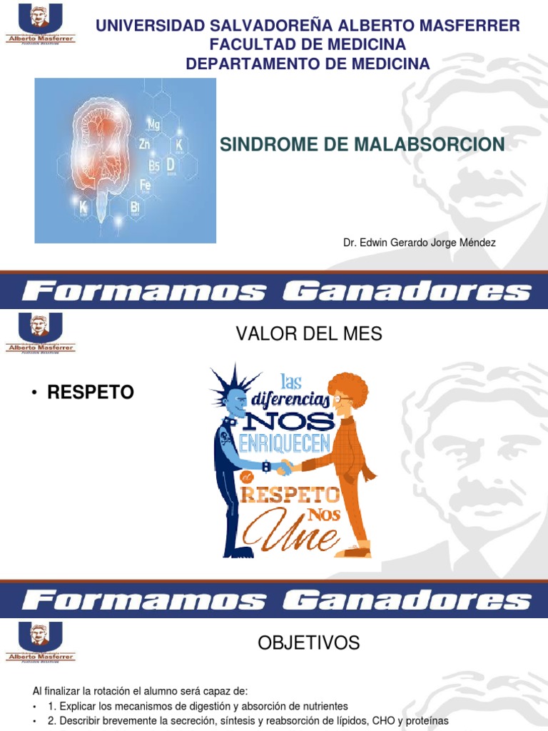Sindrome Malabsorcion USAM2023 | PDF | Digestión | Diarrea