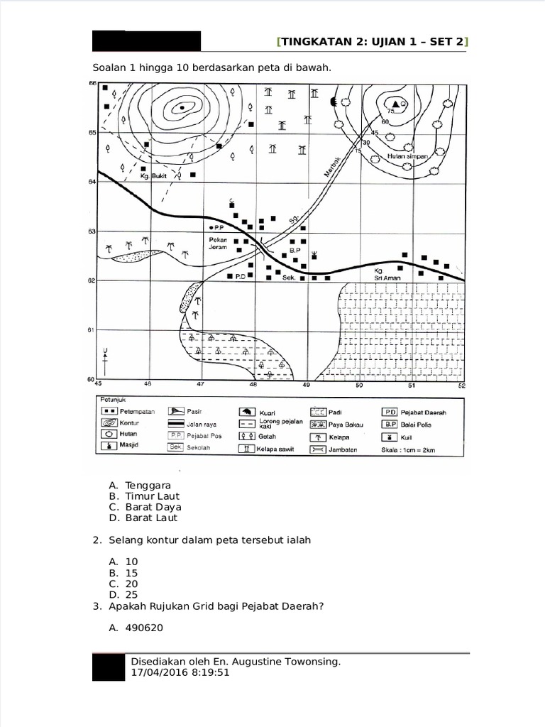 Geografi Ujian Tingkatan 2 Set4 | PDF