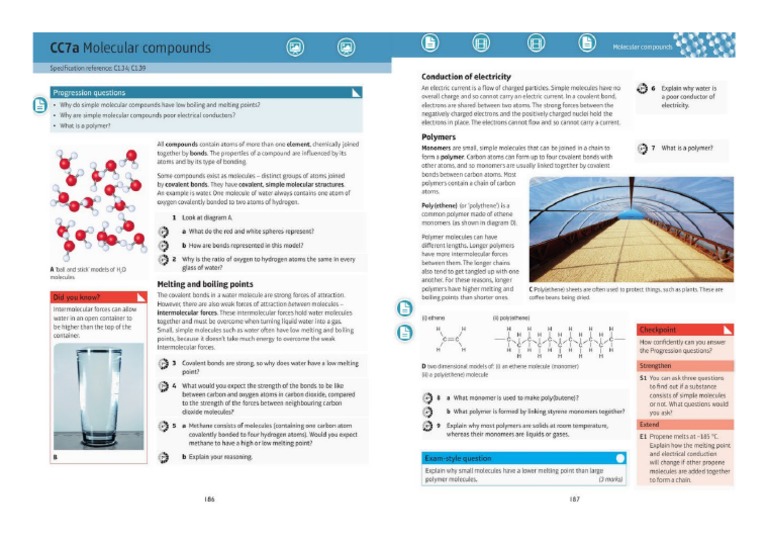 Cc7a Molecular Compounds Textbook Pages | PDF