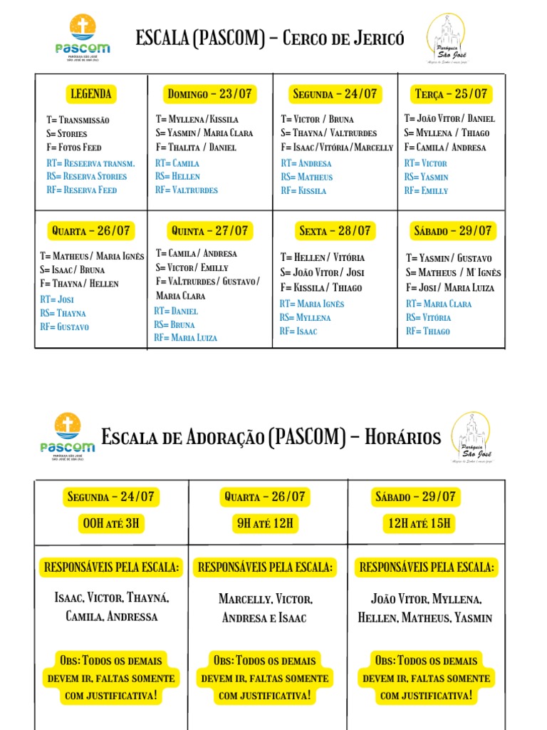 Escala - PASCOM 3 | PDF | Nazarenos