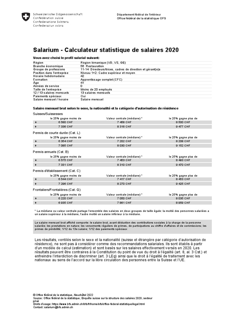 Salarium Plus | PDF | Salaires | Suisse