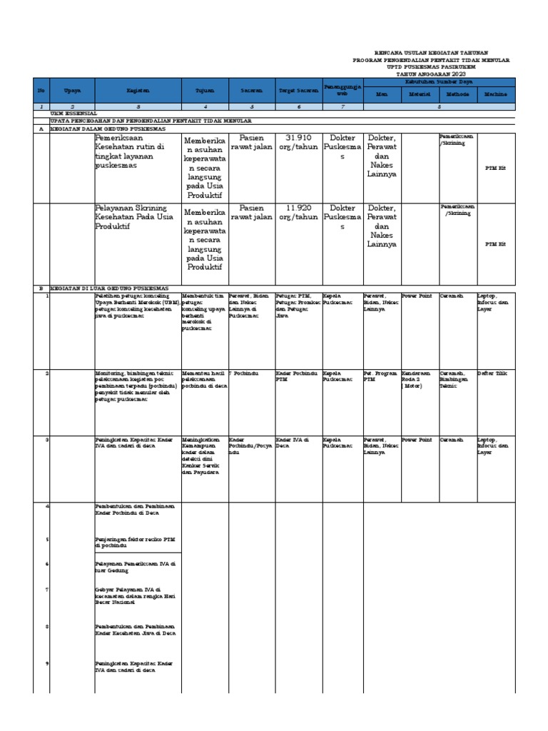 Format Ruk - RPK - Kak - Capaian Program | PDF