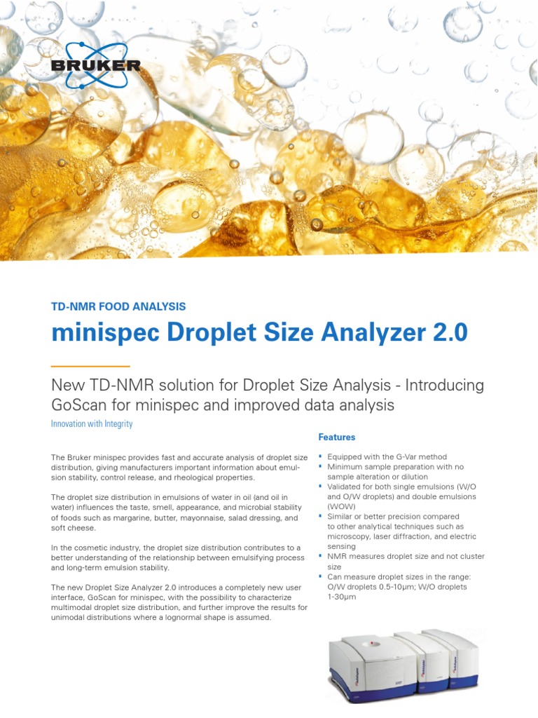Minispec Droplet T137159 | PDF | Emulsion | Scientific Method