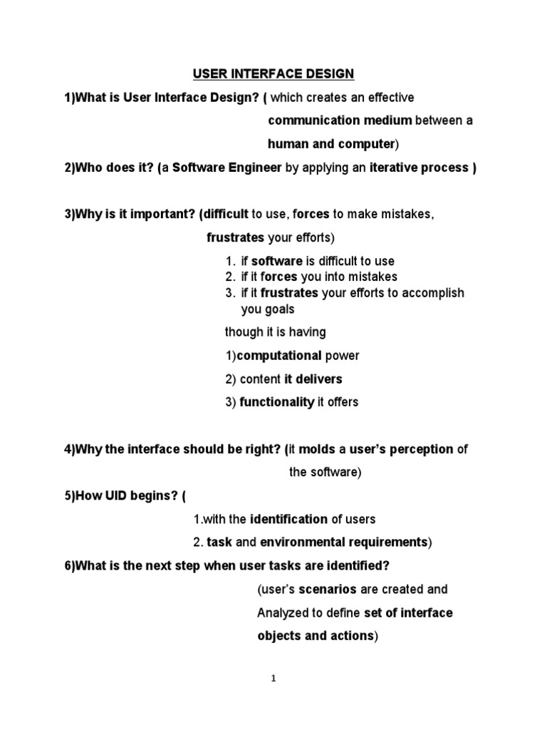 User Interface Design | PDF User Interface Design | PDF