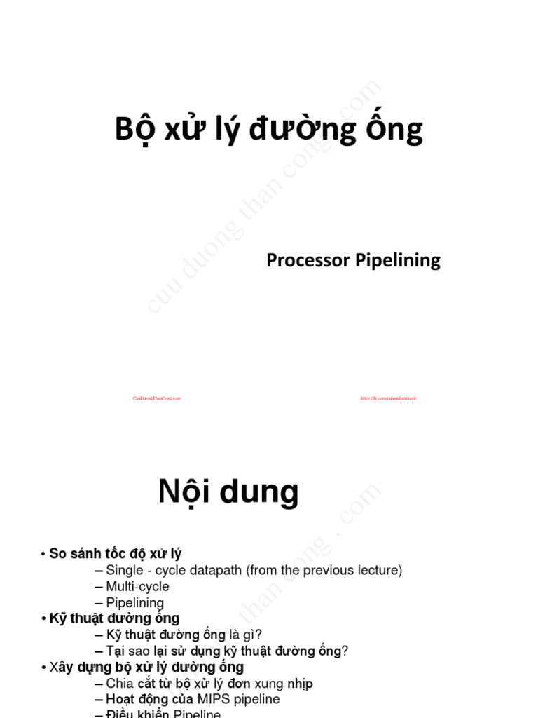 Kien Truc May Tinh Chapter 4 Pipelining (Cuuduongthancong - Com) | PDF