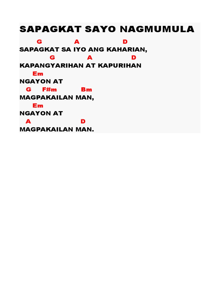 Sapagkat Sayo Nagmumula | PDF