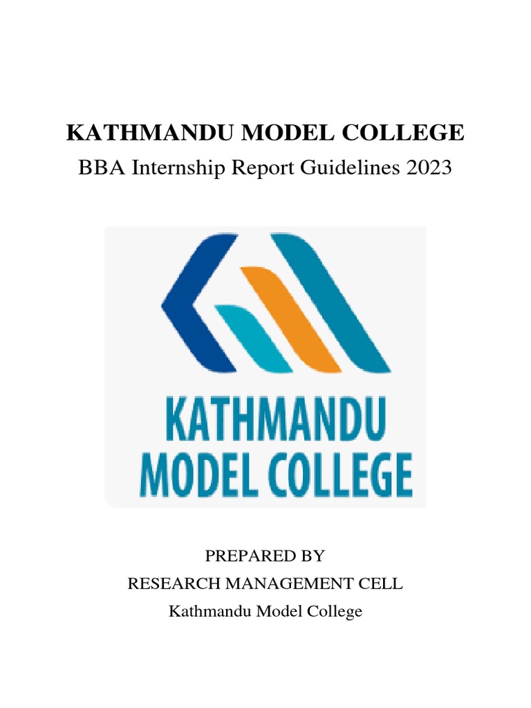 Final BBA Internship Report Guidlines KMC | PDF | Business Economics ...