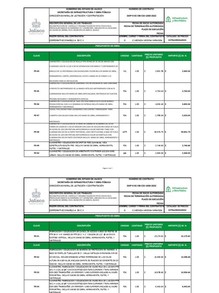 Formato de Presupuesto | Descargar gratis PDF | Materiales | edificio
