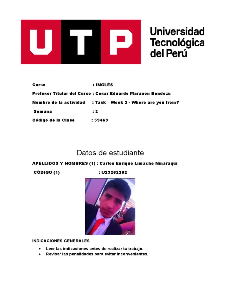 Week 2 - Task Assignment - Where Are You From | PDF