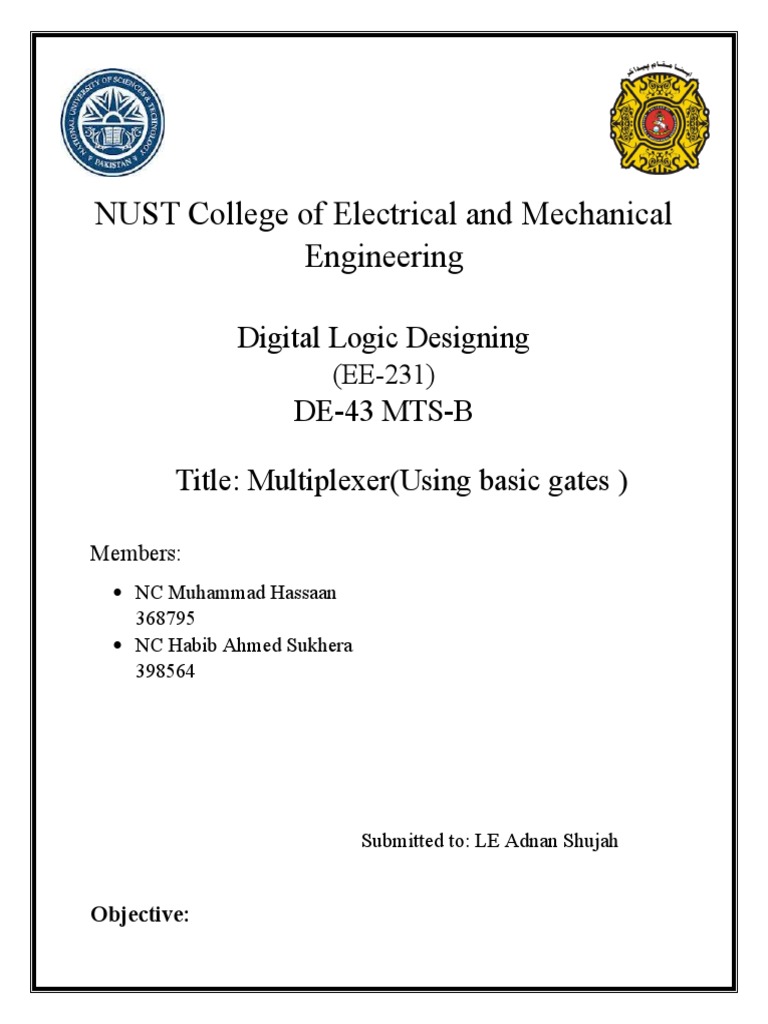 Multiplexer Lab Report | PDF | Telecommunications | Digital Electronics