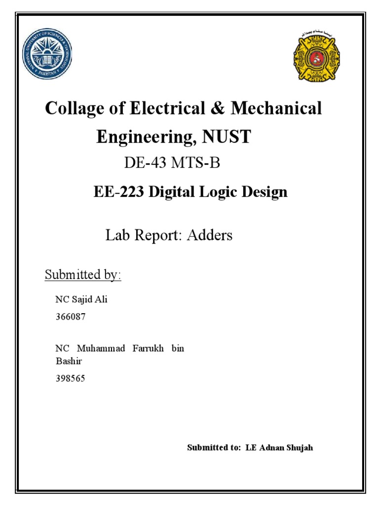 Adder Report | PDF | Computing | Computer Engineering
