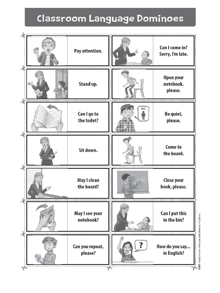 Domino Classroom Language | PDF
