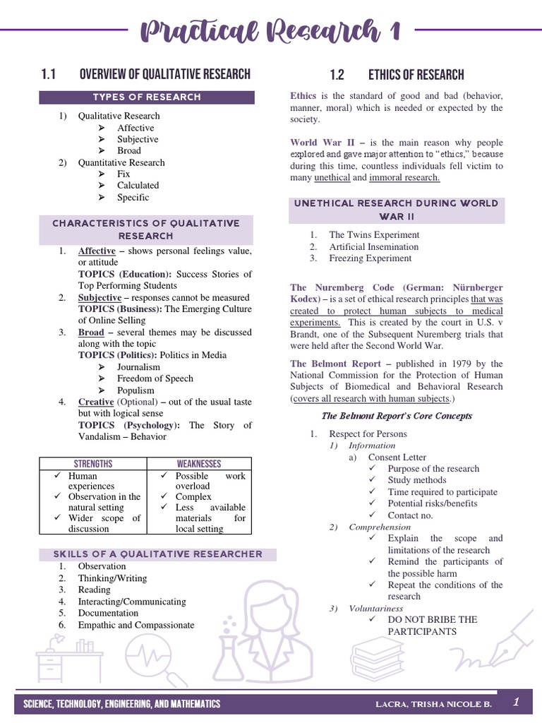 Practical Research 1 (NOTES) | PDF