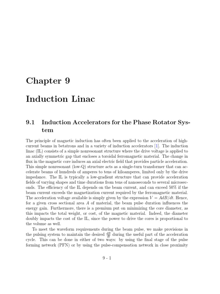 Induction Linac: 9.1 Induction Accelerators For The Phase Rotator Sys ...
