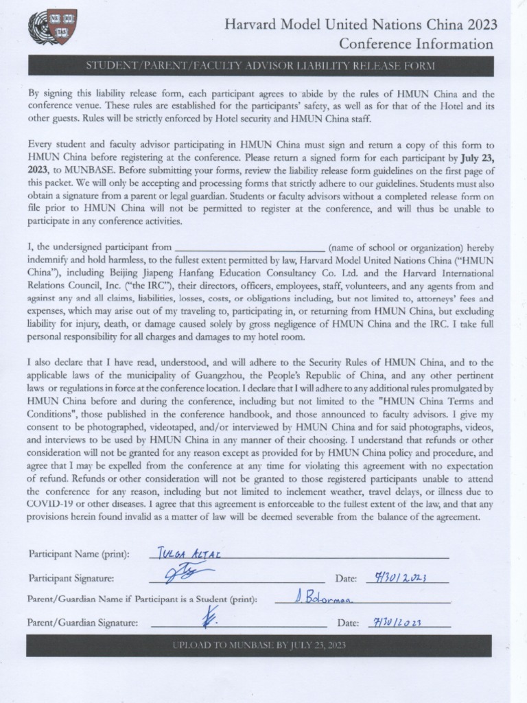 HMUN Approval | PDF