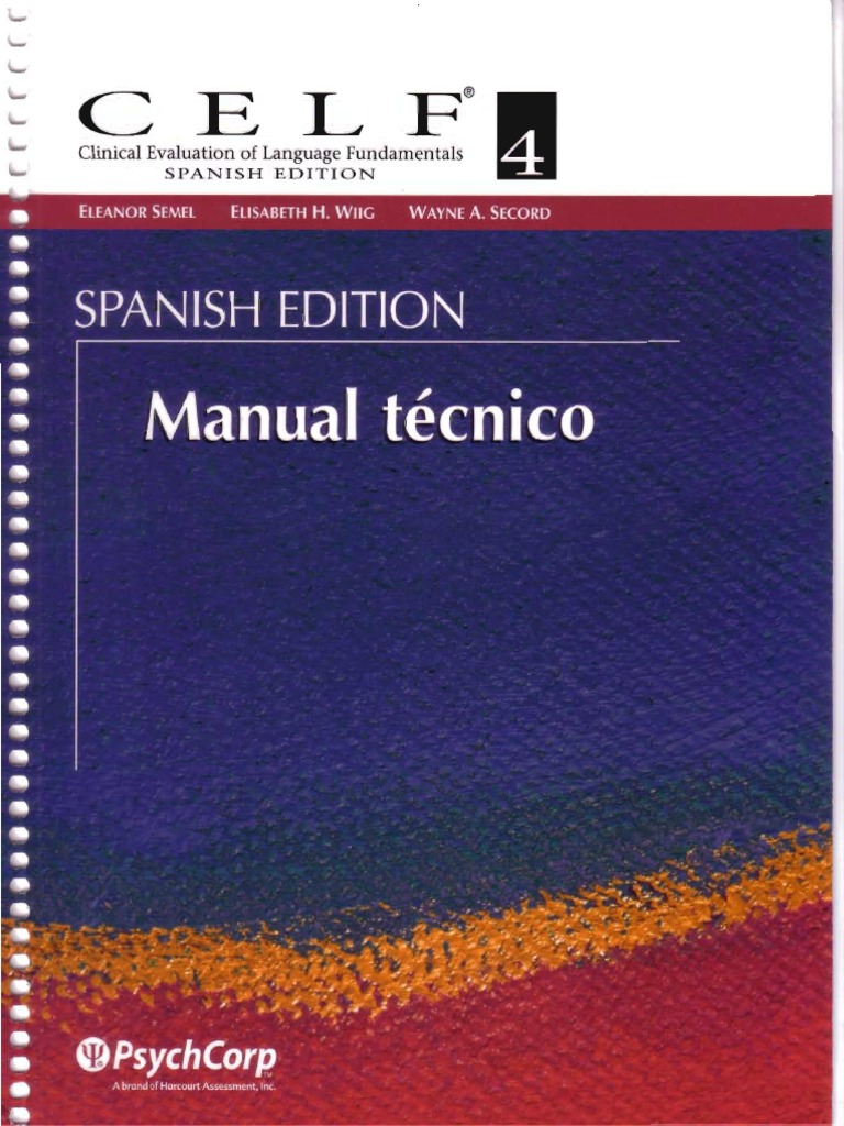 CELF4 - Manual Técnico | PDF