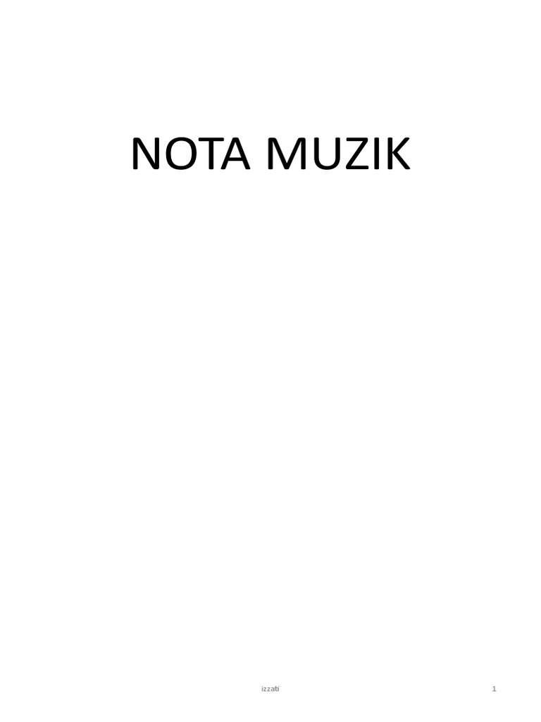 Nota Muzik | PDF