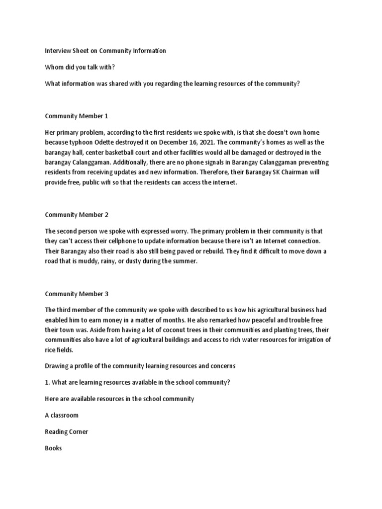 Community Observation | PDF