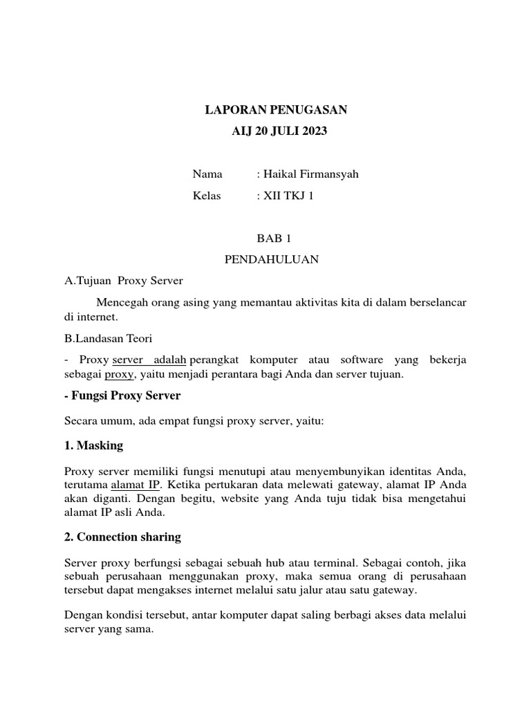 Laporan Penugasan | PDF