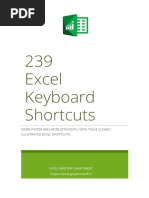 Excel Short Keys Chartpdf PDF | PDF | Control Key | Microsoft Excel