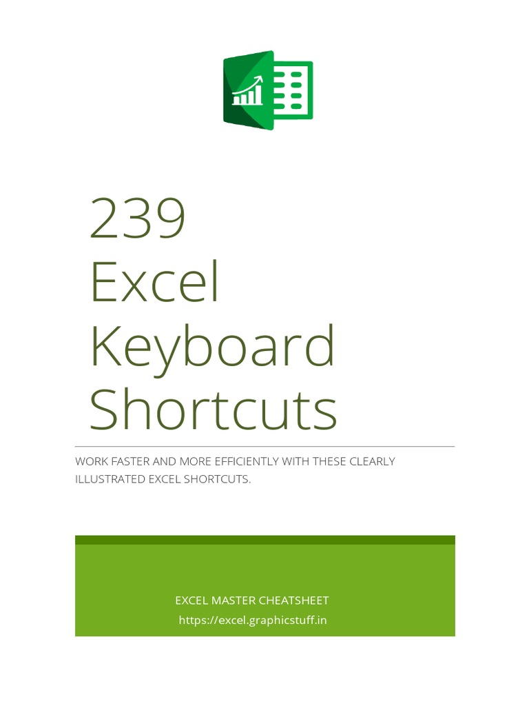 Excel Keyboard Shortcuts Cheat Sheet | PDF | Microsoft Excel | Keyboard ...