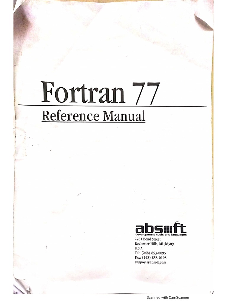 FORTRAN 77 | PDF