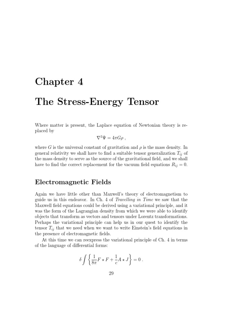 Stress Energy Tensor - Txy | Download Free PDF | Spacetime | Applied ...