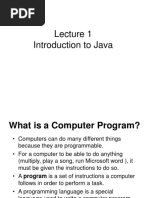Introduction To Java (Power Point) | PDF | Java (Programming Language) | Programming Language