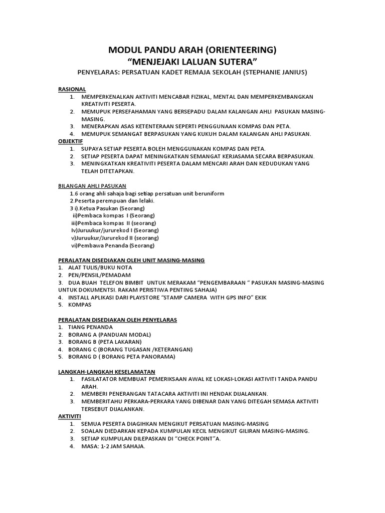 MODUL PANDU ARAH | PDF