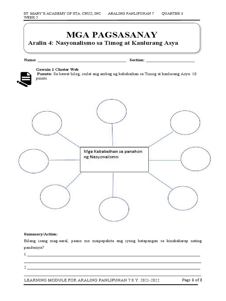 AP-7-Q3-W5 Activity | PDF