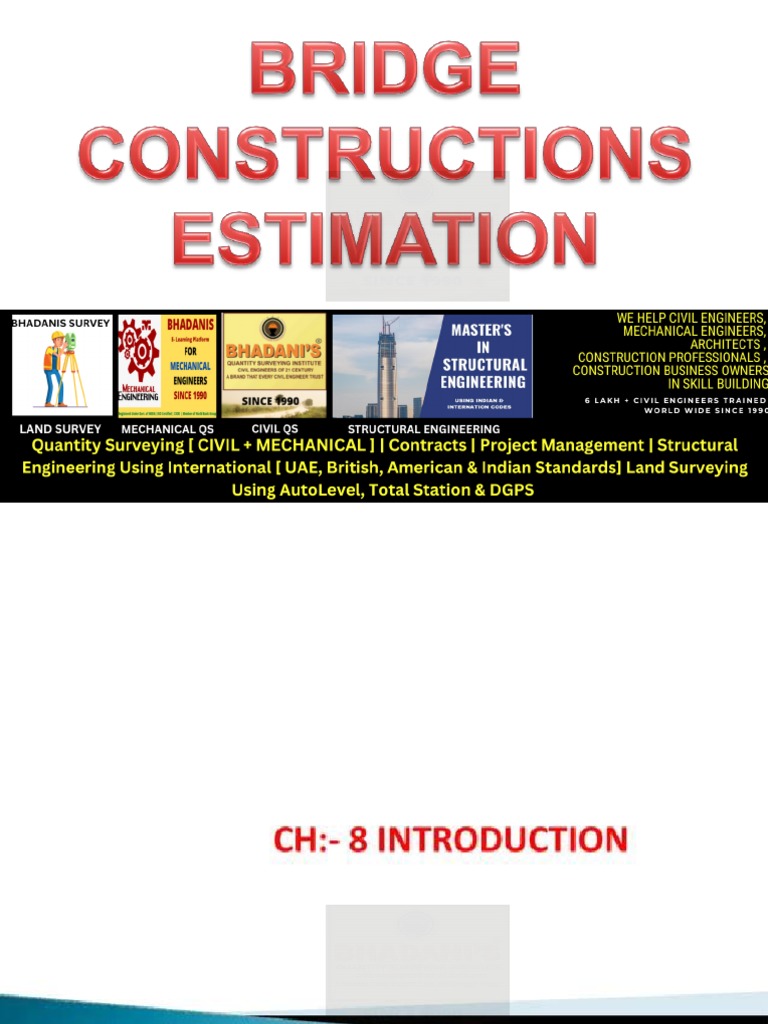 Bridge Construction Estimation Pdf