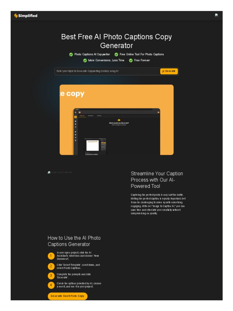 Photo Captions Generator | PDF | Career & Growth