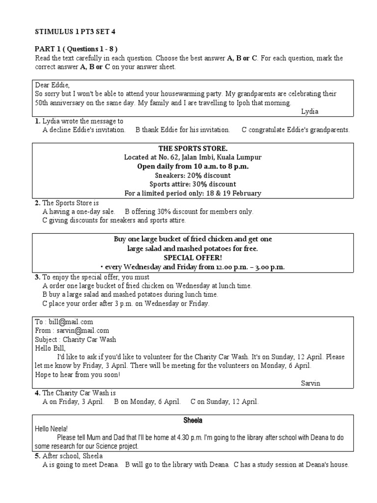 Stimulus 1 Pt3 Set 4 | PDF | Books | E Reader