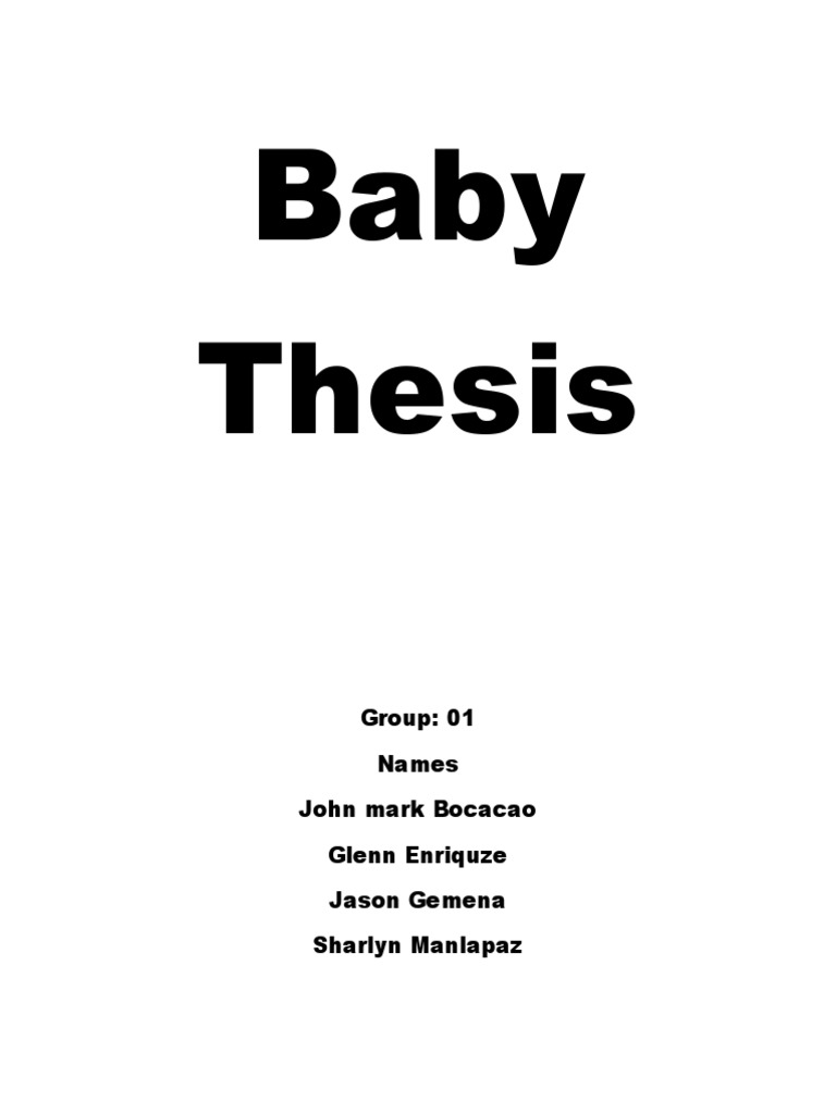 Your Guide To Baby Thesis | PDF | Science & Mathematics