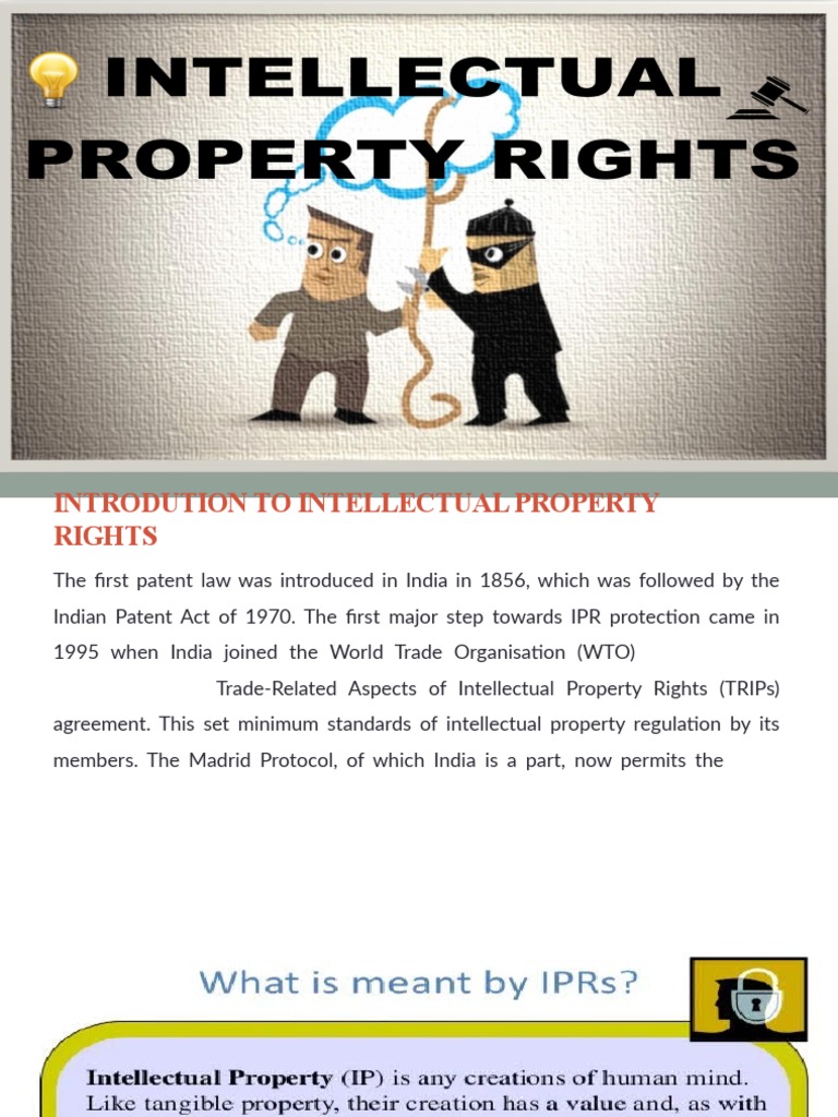 Overview of Intellectual Property Rights | PDF | Intellectual Property ...