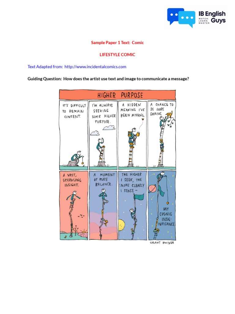 77 - Comic Grant Snider - Student Response | PDF | Existentialism ...